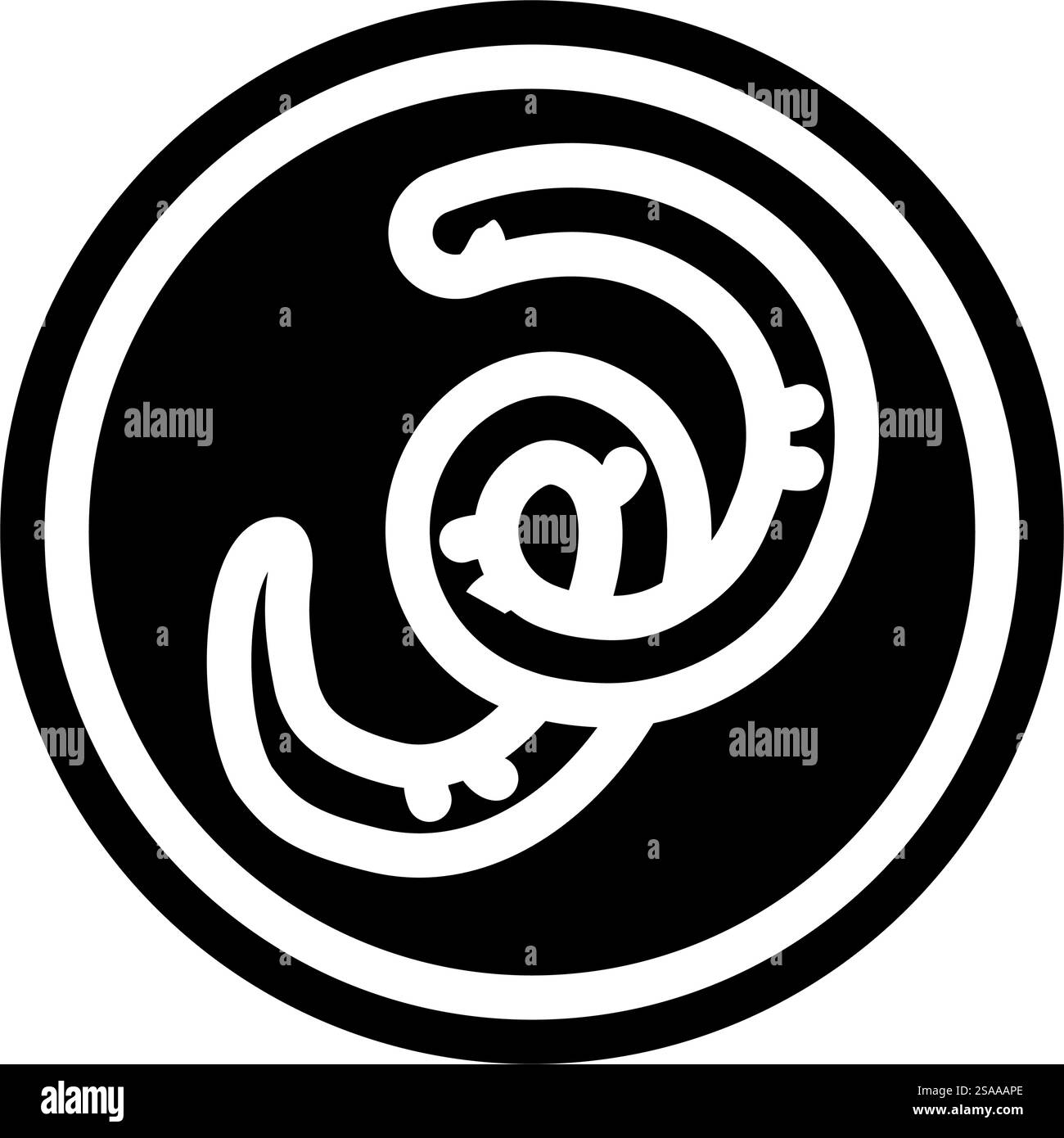 helminth worm parasite glyph icon vector. helminth worm parasite sign ...