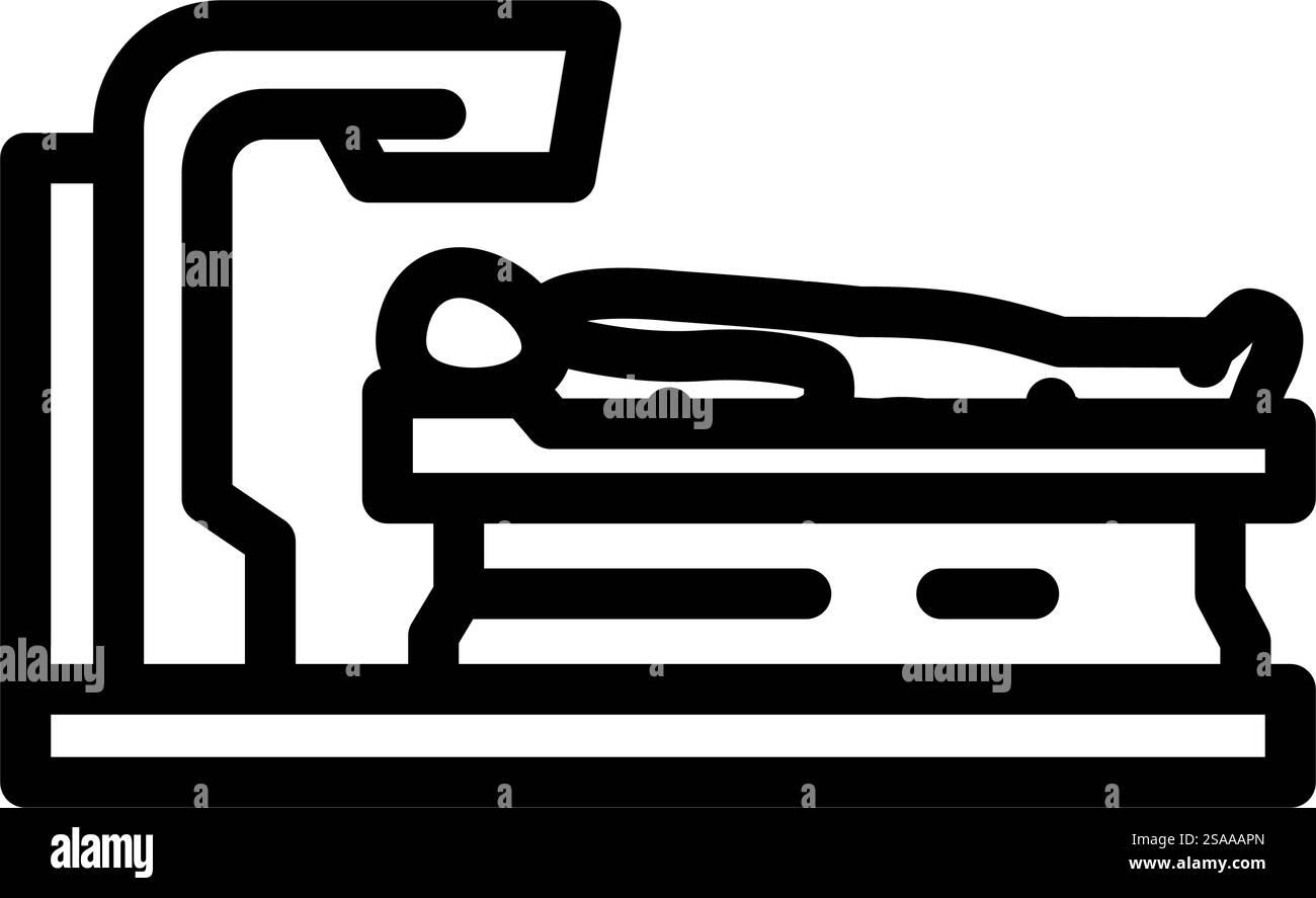 radiation therapy cancer treatment line icon vector. radiation therapy ...