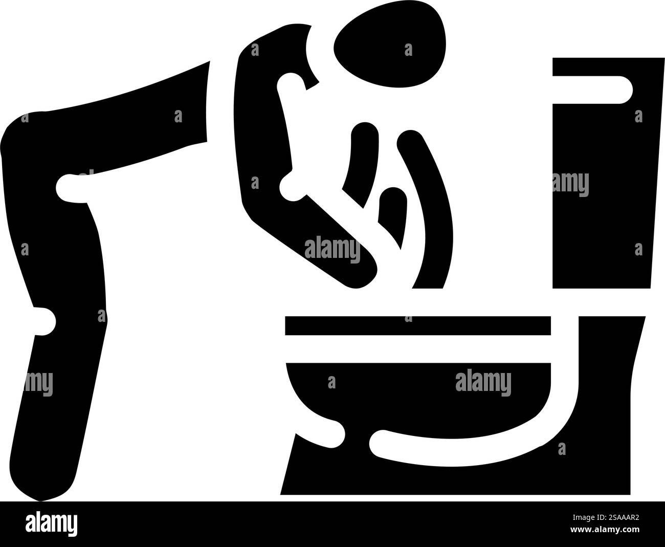nausea vomiting disease symptom glyph icon vector. nausea vomiting ...
