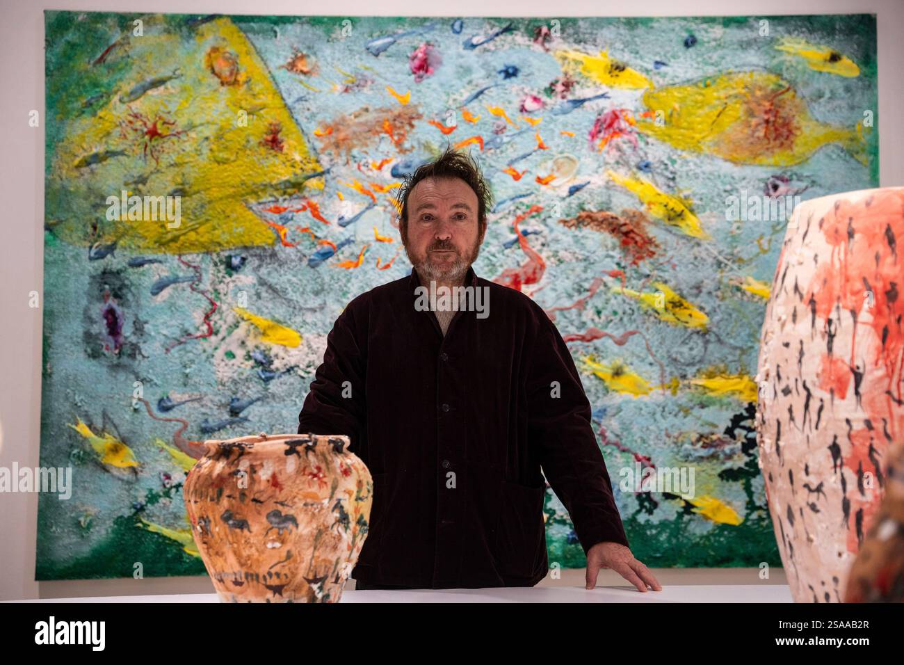 Artist Miquel Barceló during the presentation of the exhibition 'Flores ...