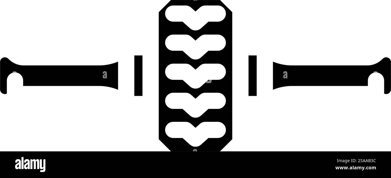 ab wheel fitness tool glyph icon vector. ab wheel fitness tool sign ...