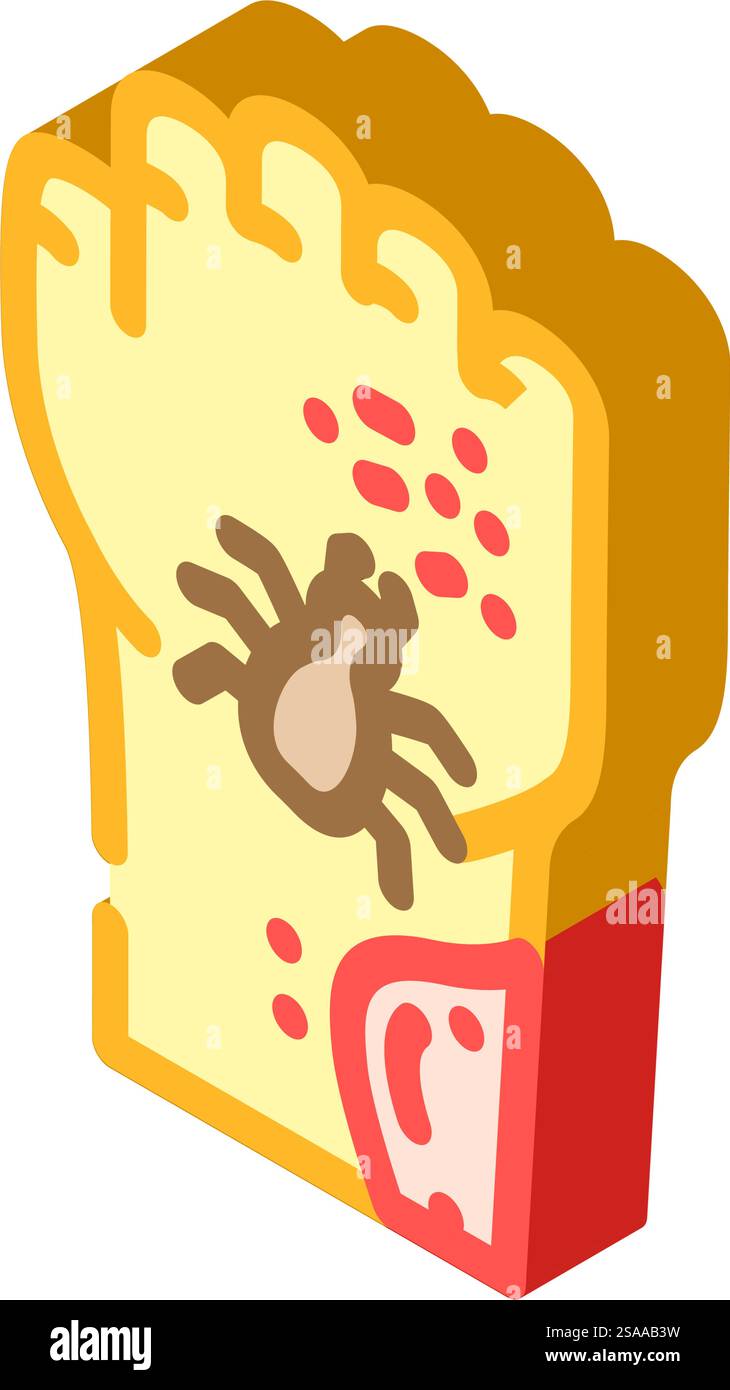 bites stings household injury accident isometric icon vector. bites ...