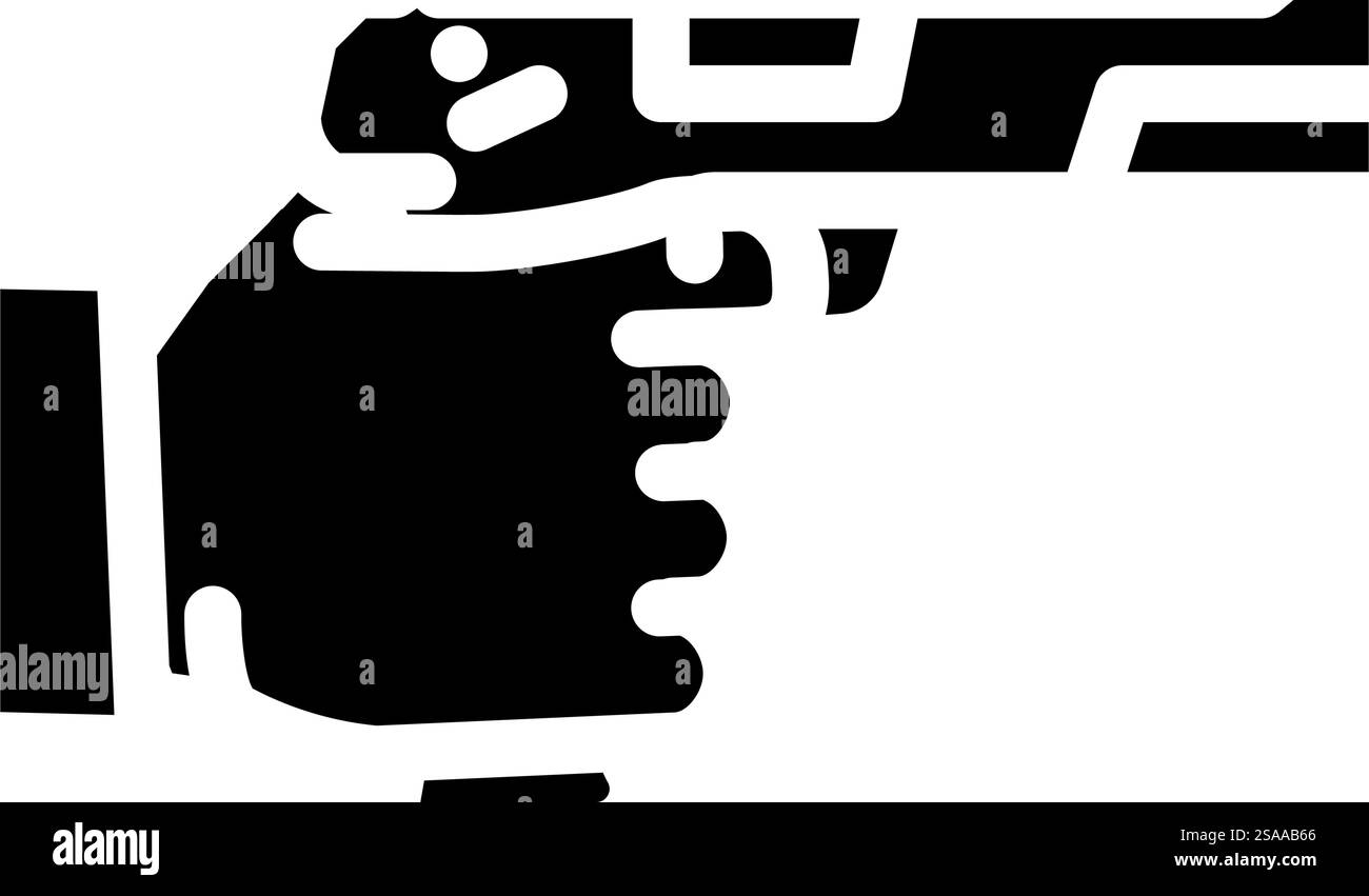 robbery crime glyph icon vector. robbery crime sign. isolated symbol ...