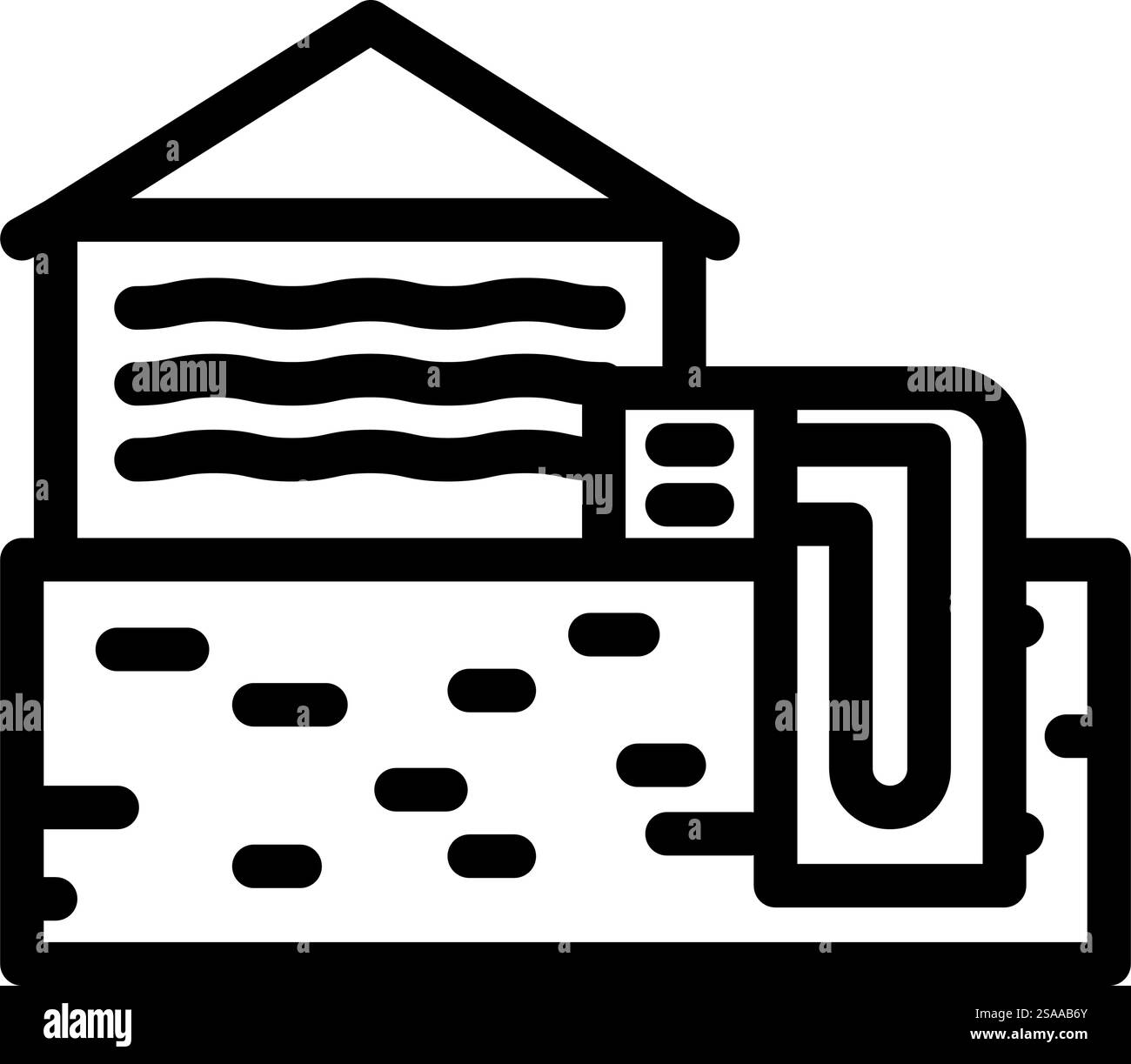 passive cooling green building line icon vector. passive cooling green ...