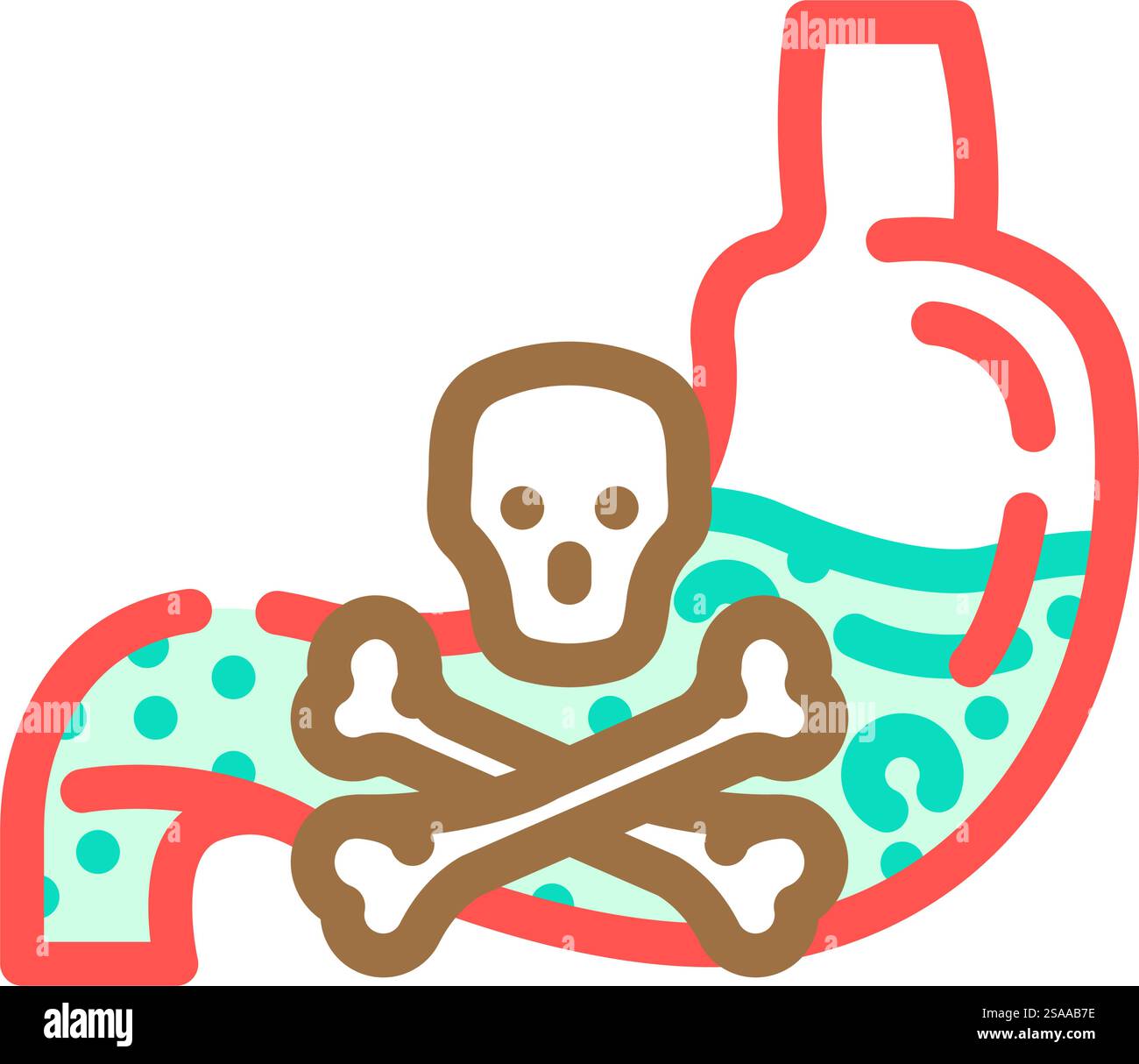 ingestion harmful substances color icon vector. ingestion harmful ...
