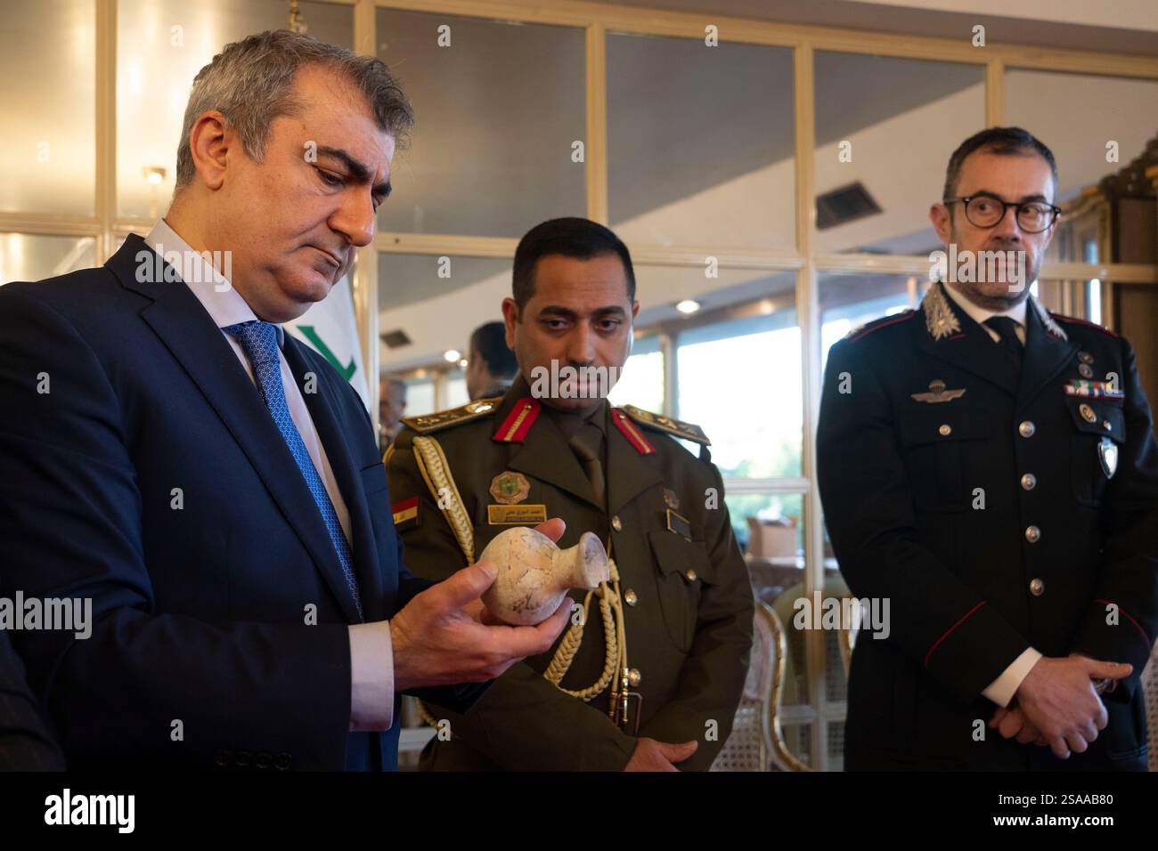 From left, Iraq's Ambassador to Italy Saywan Sabir Mustafa Barzani ...
