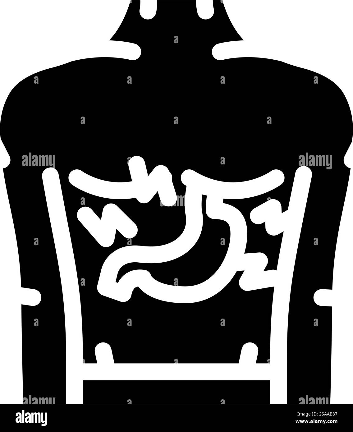 diarrhea stomach pain disease symptom glyph icon vector. diarrhea ...