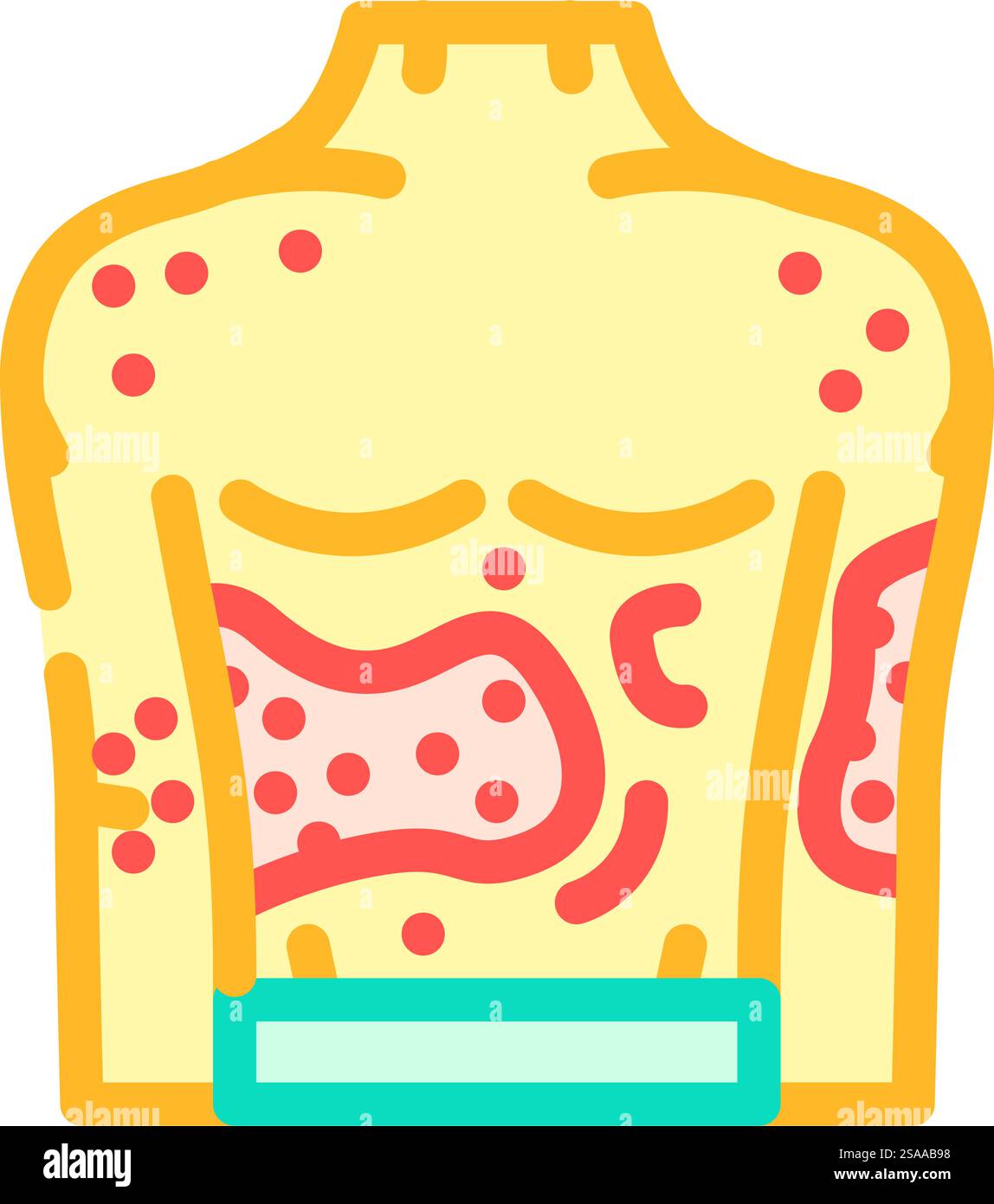 rash skin lesions disease symptom color icon vector. rash skin lesions ...