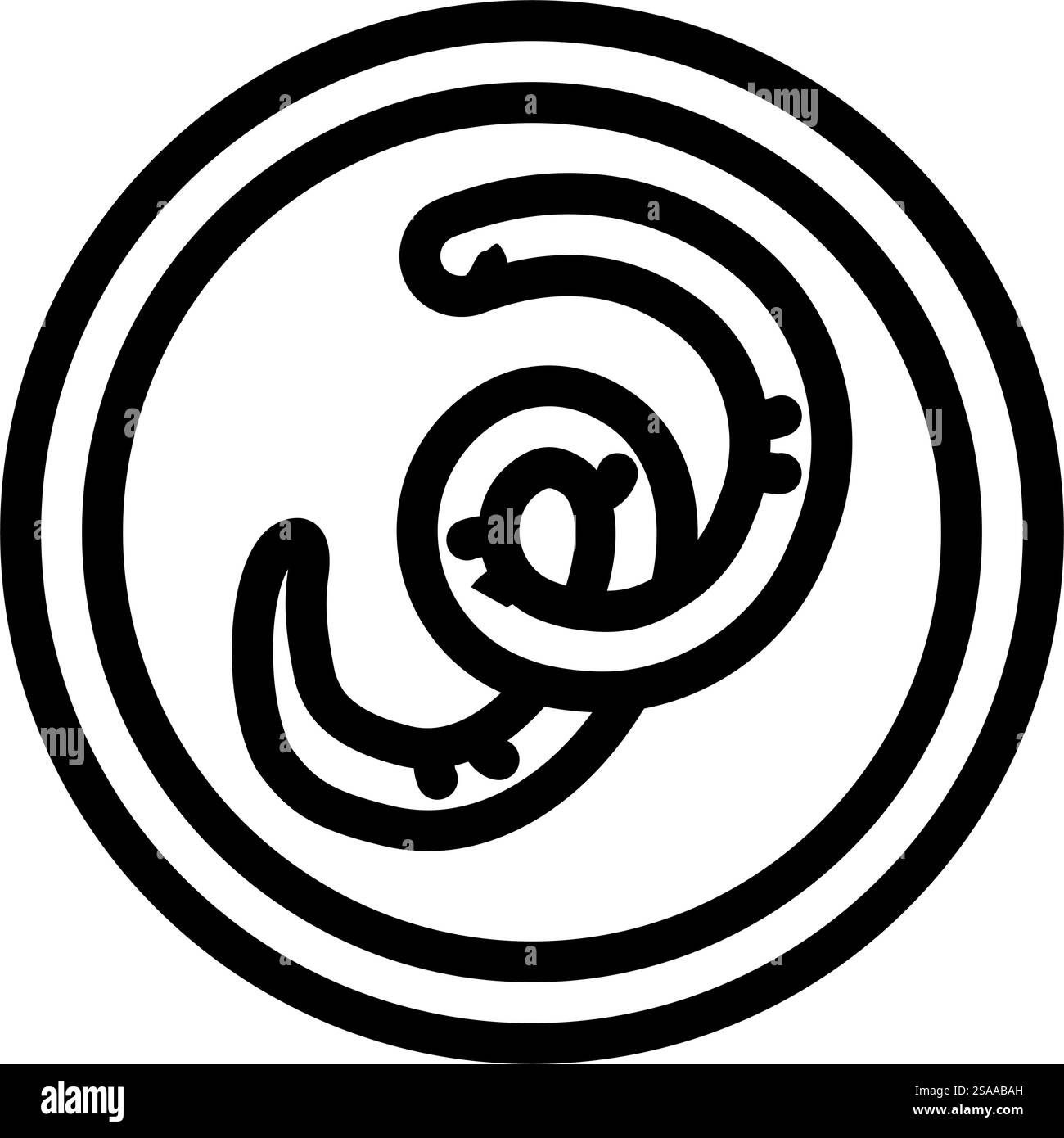 helminth worm parasite line icon vector. helminth worm parasite sign ...