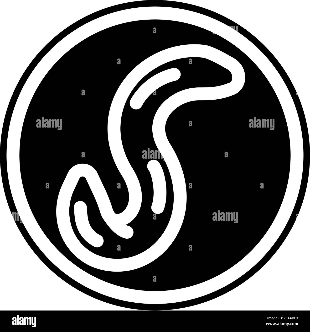 pinworm parasite glyph icon vector. pinworm parasite sign. isolated ...
