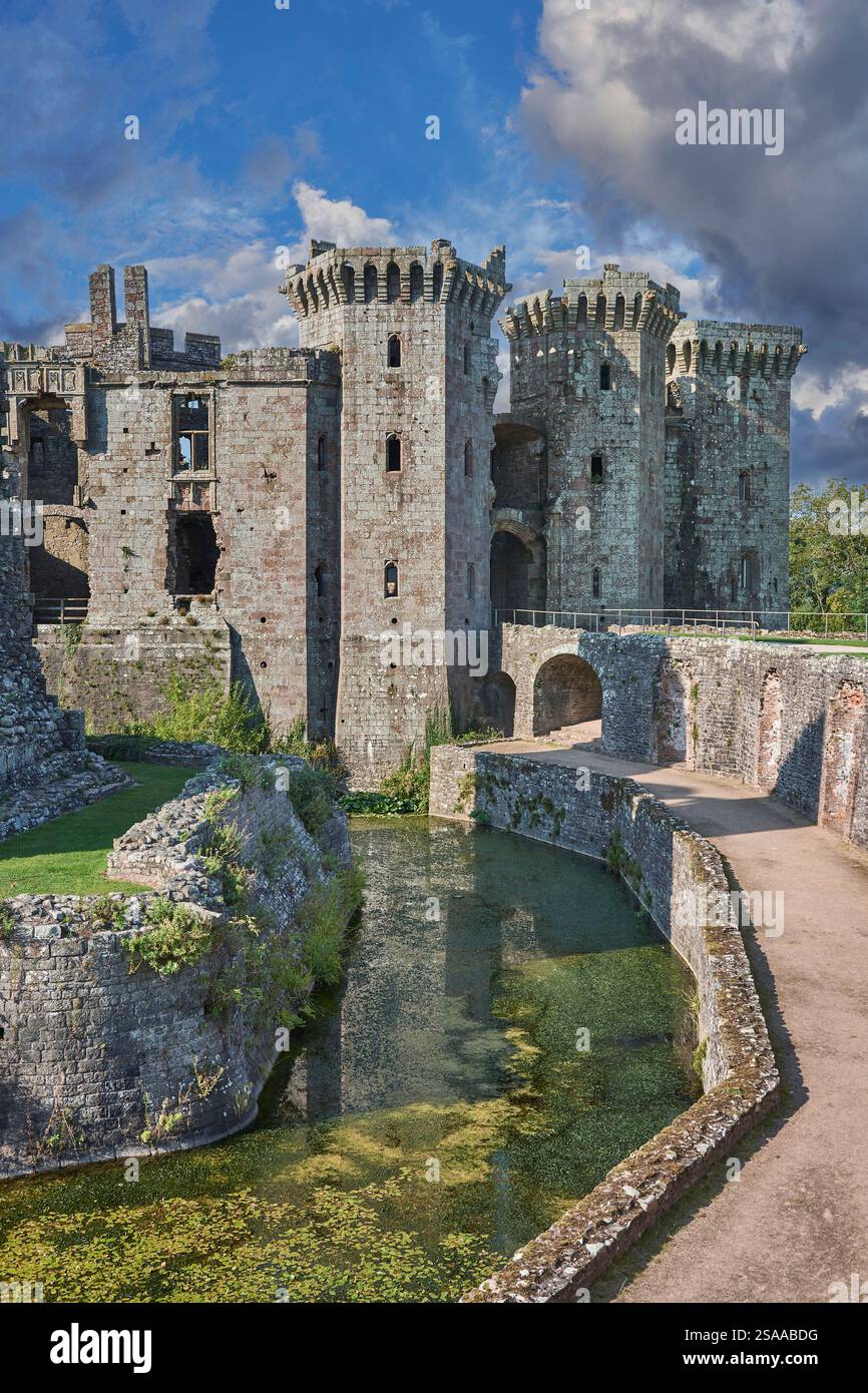 Ruins of the medieval Raglan Castle (Welsh: Castell Rhaglan ...