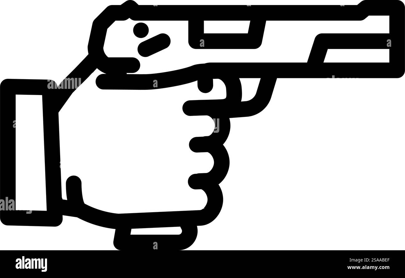 robbery crime line icon vector. robbery crime sign. isolated contour ...