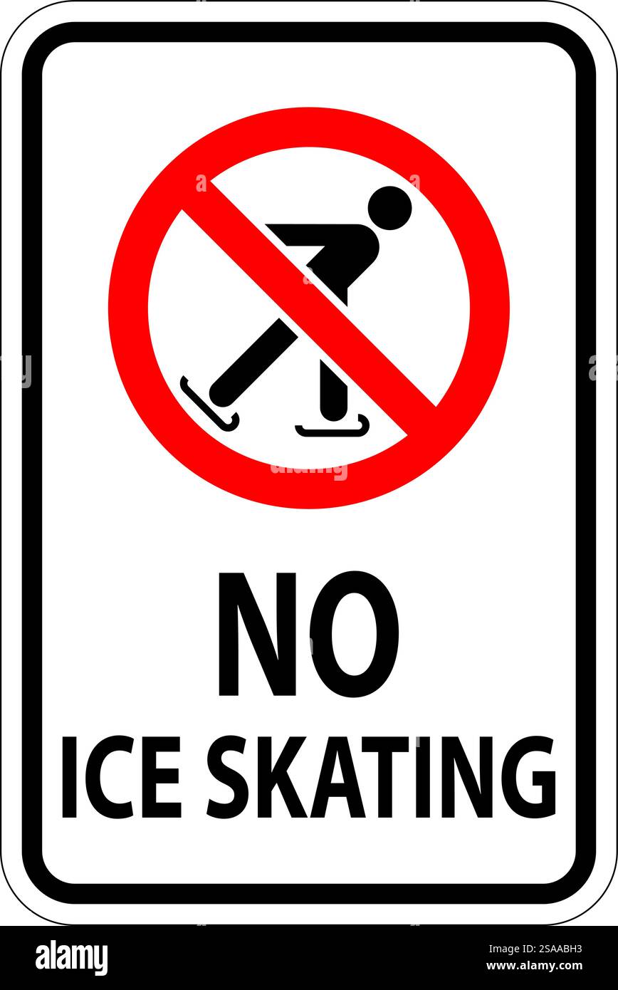 No Ice skating Sign Stock Vector Image & Art - Alamy