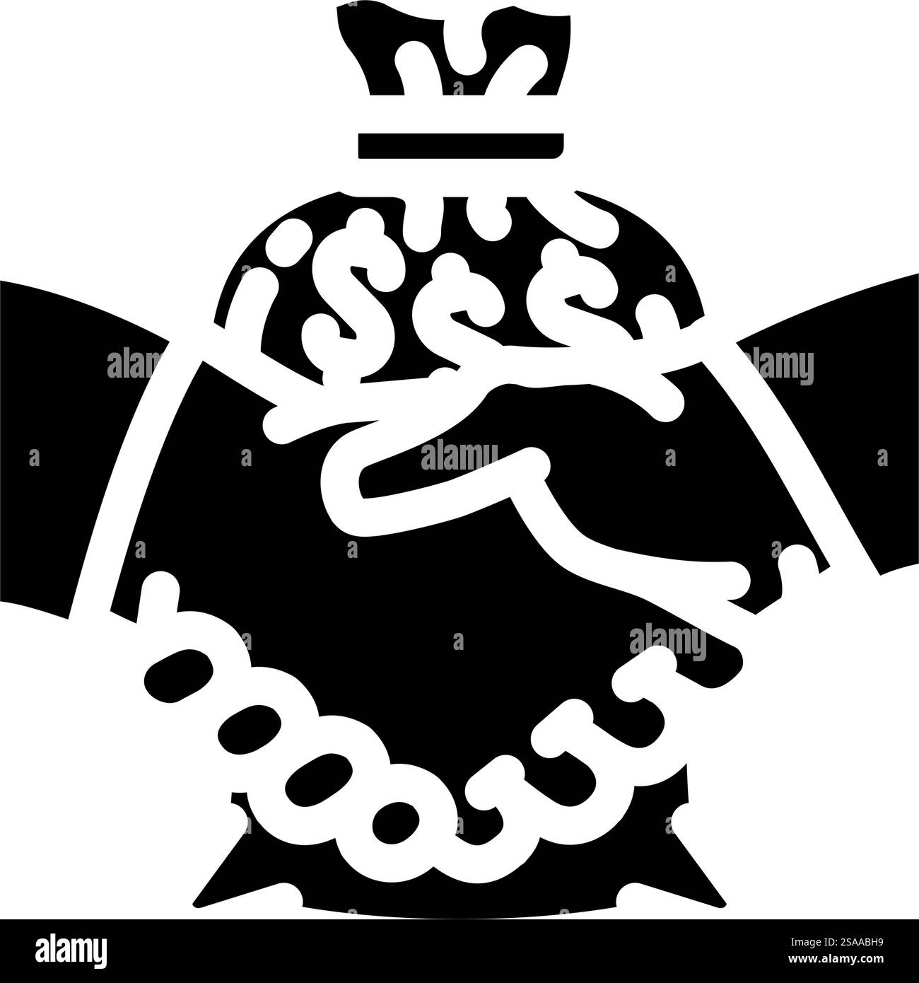 bribery crime glyph icon vector. bribery crime sign. isolated symbol ...