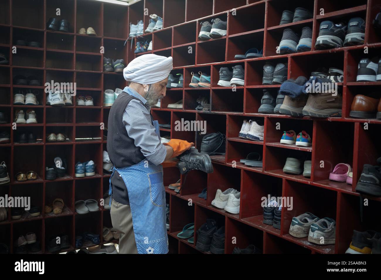 In Sikhism, polishing the shoes of worshippers is a form of seva ...