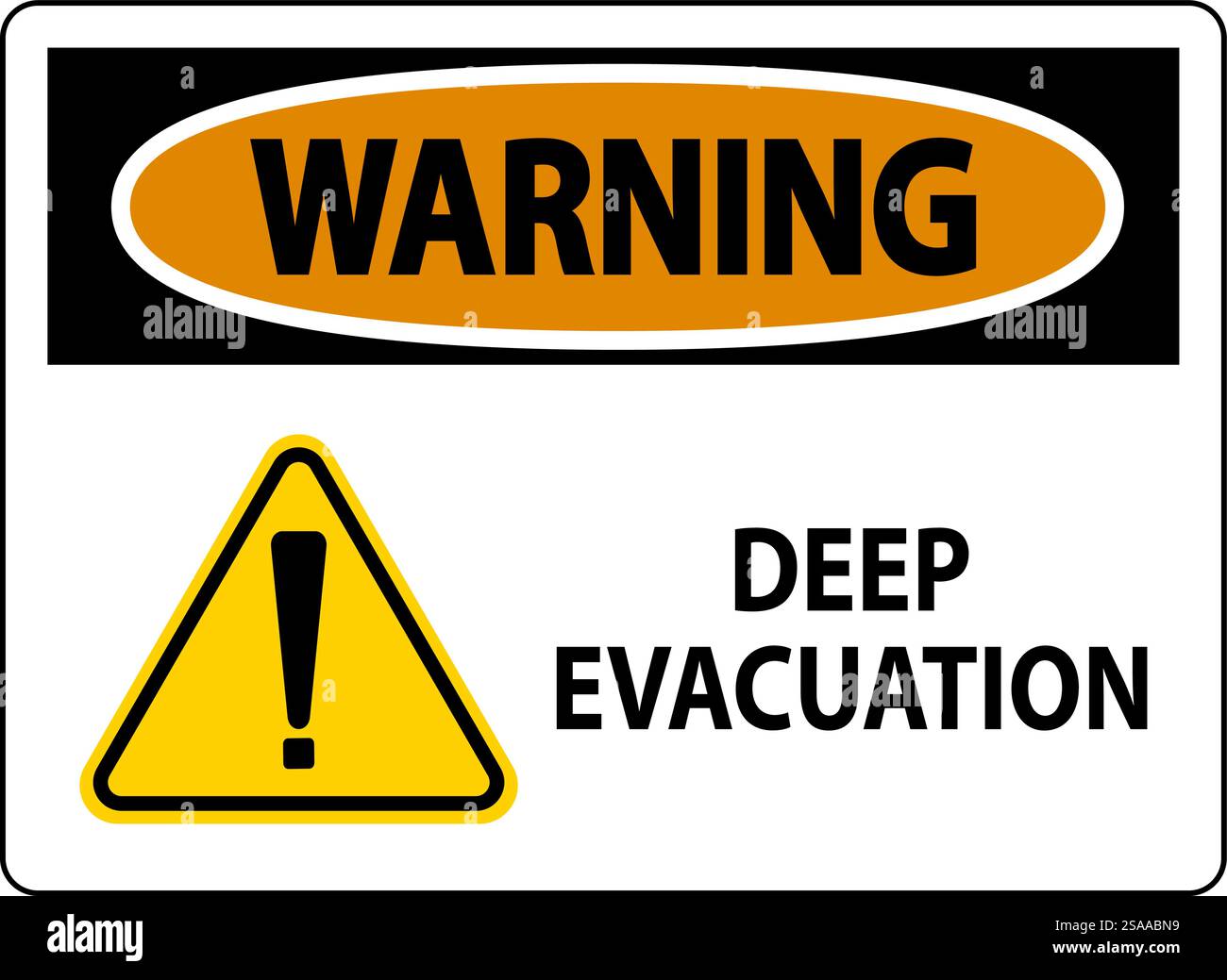 Storm damage warning sign Stock Vector Images - Alamy