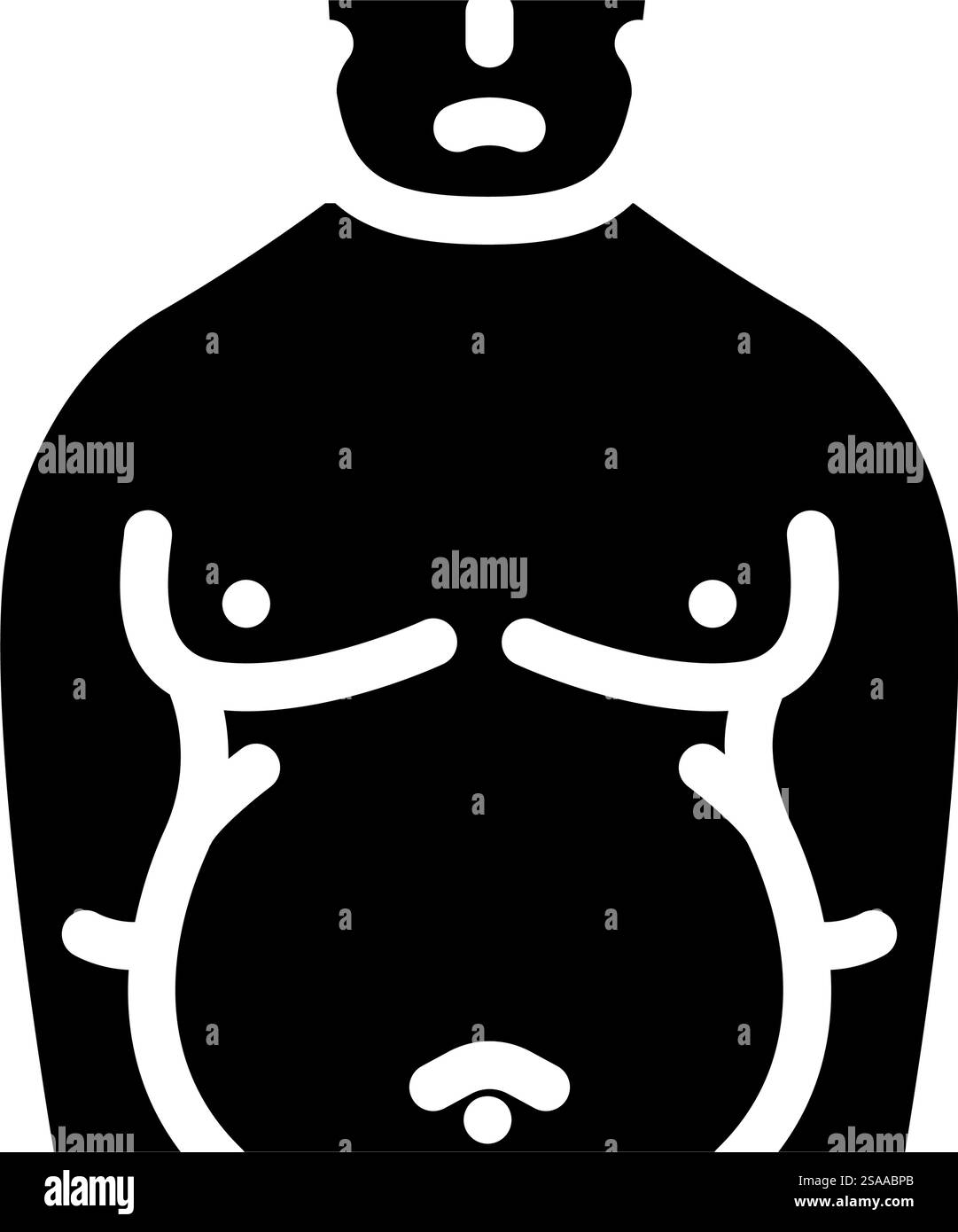 obesity man disease glyph icon vector. obesity man disease sign ...