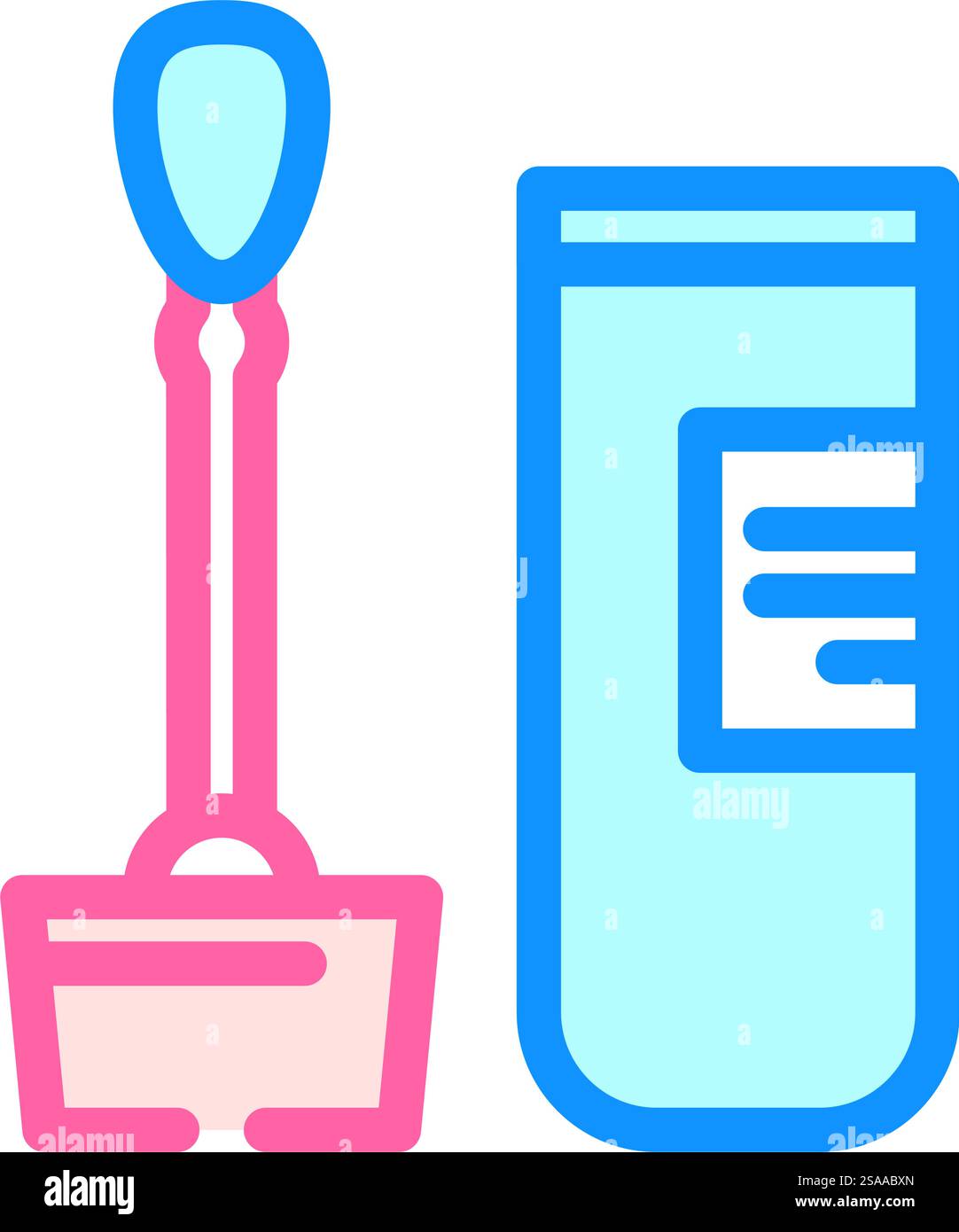 detection test worm parasite color icon vector. detection test worm ...