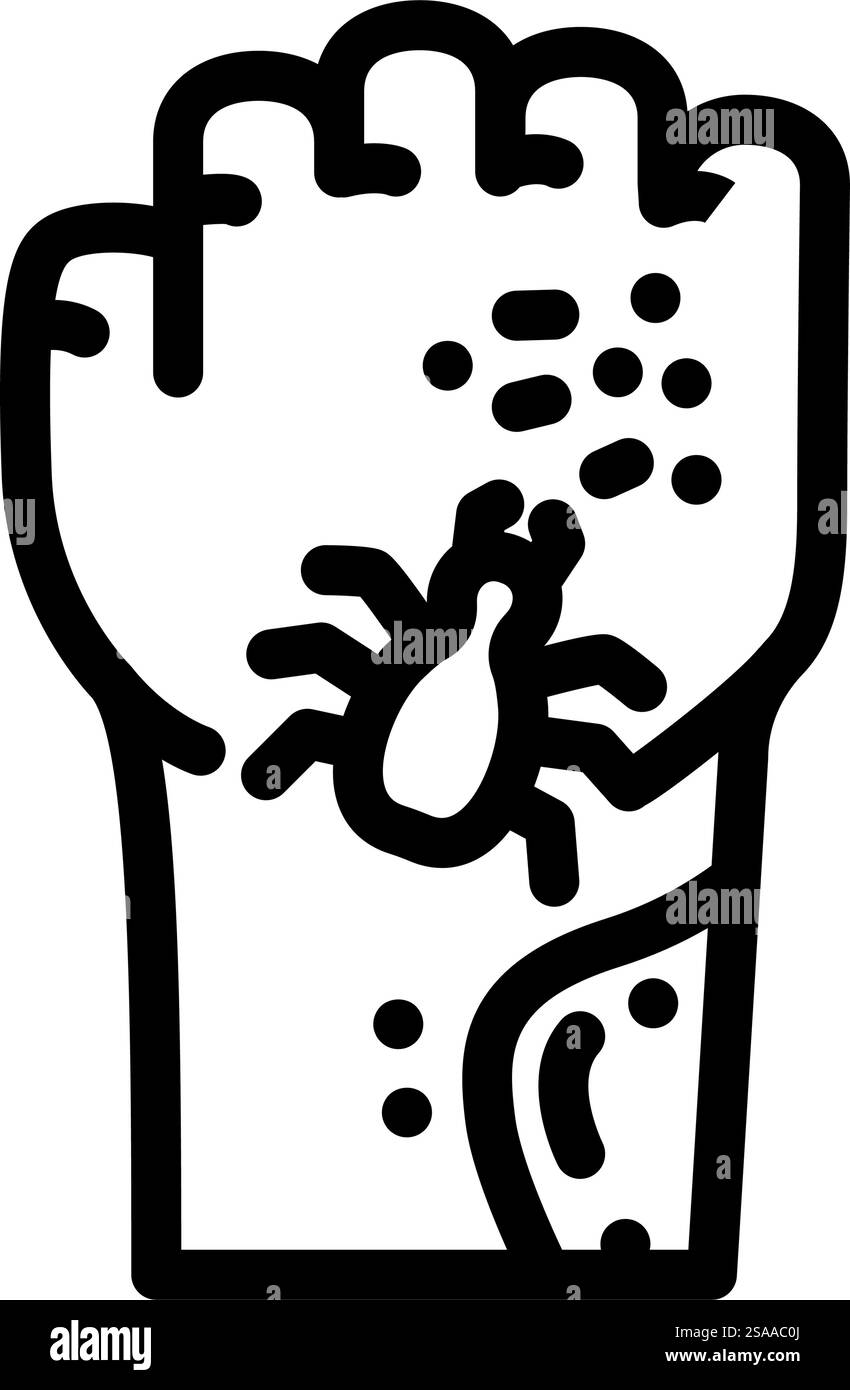 bites stings household injury accident line icon vector. bites stings ...