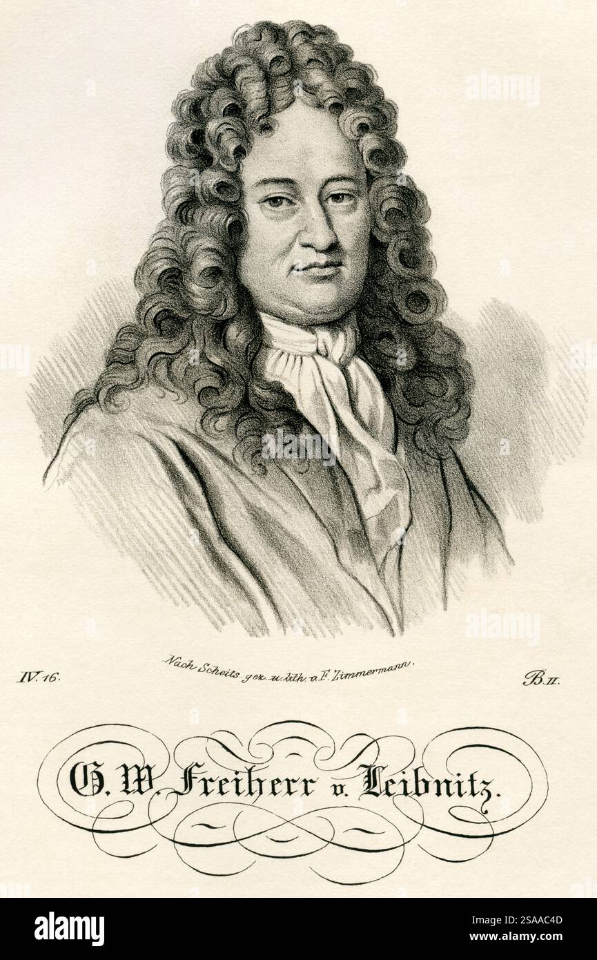 Europa, Deutschland, Sacxhsen, Leipzig, Gottfried Wilhelm Leibniz ...