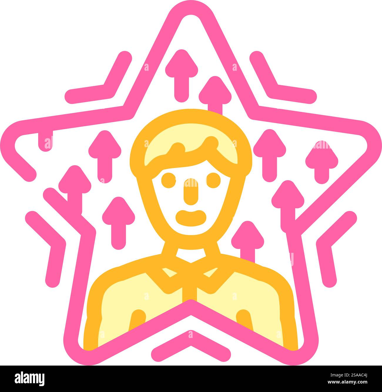 confidence success life color icon vector. confidence success life sign ...