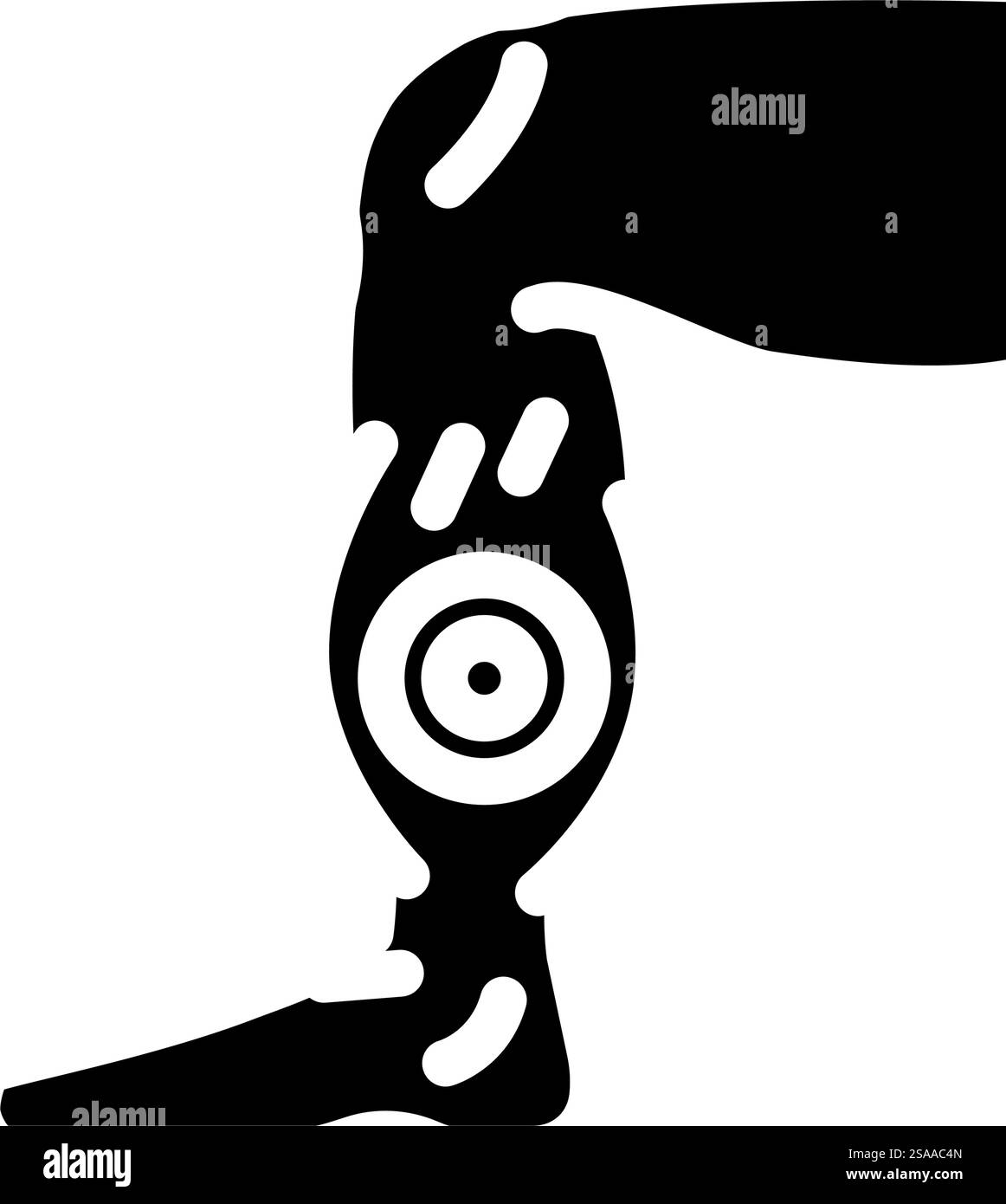 strains household injury accident glyph icon vector. strains household ...