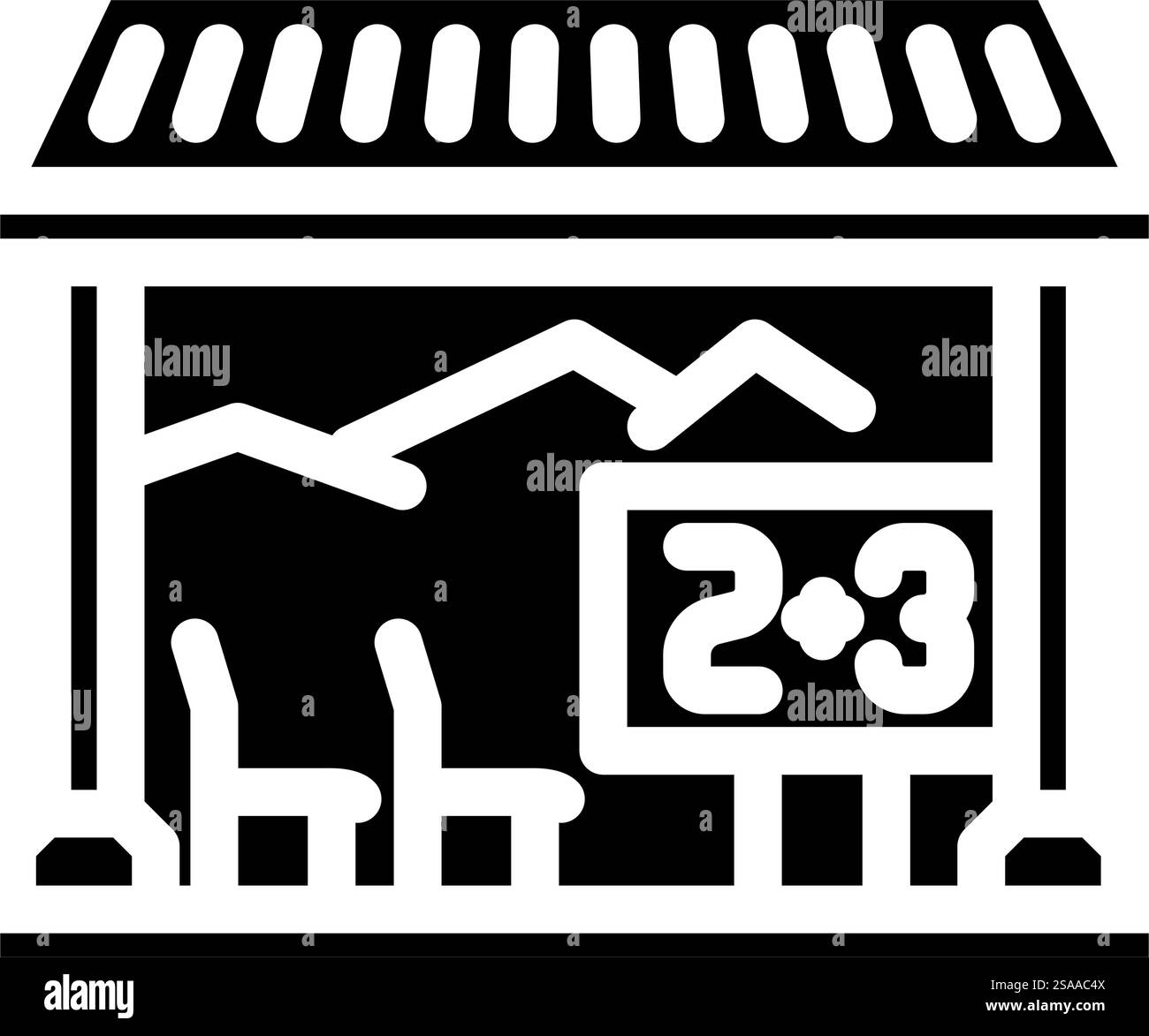 exterior school building glyph icon vector. exterior school building ...