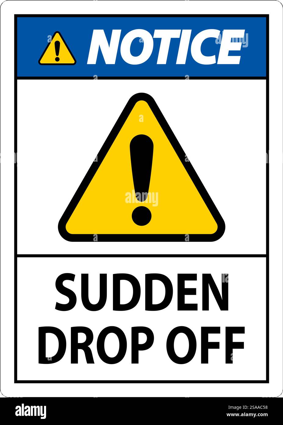 Notice Sign Sudden Drop Off Stock Vector Image & Art - Alamy
