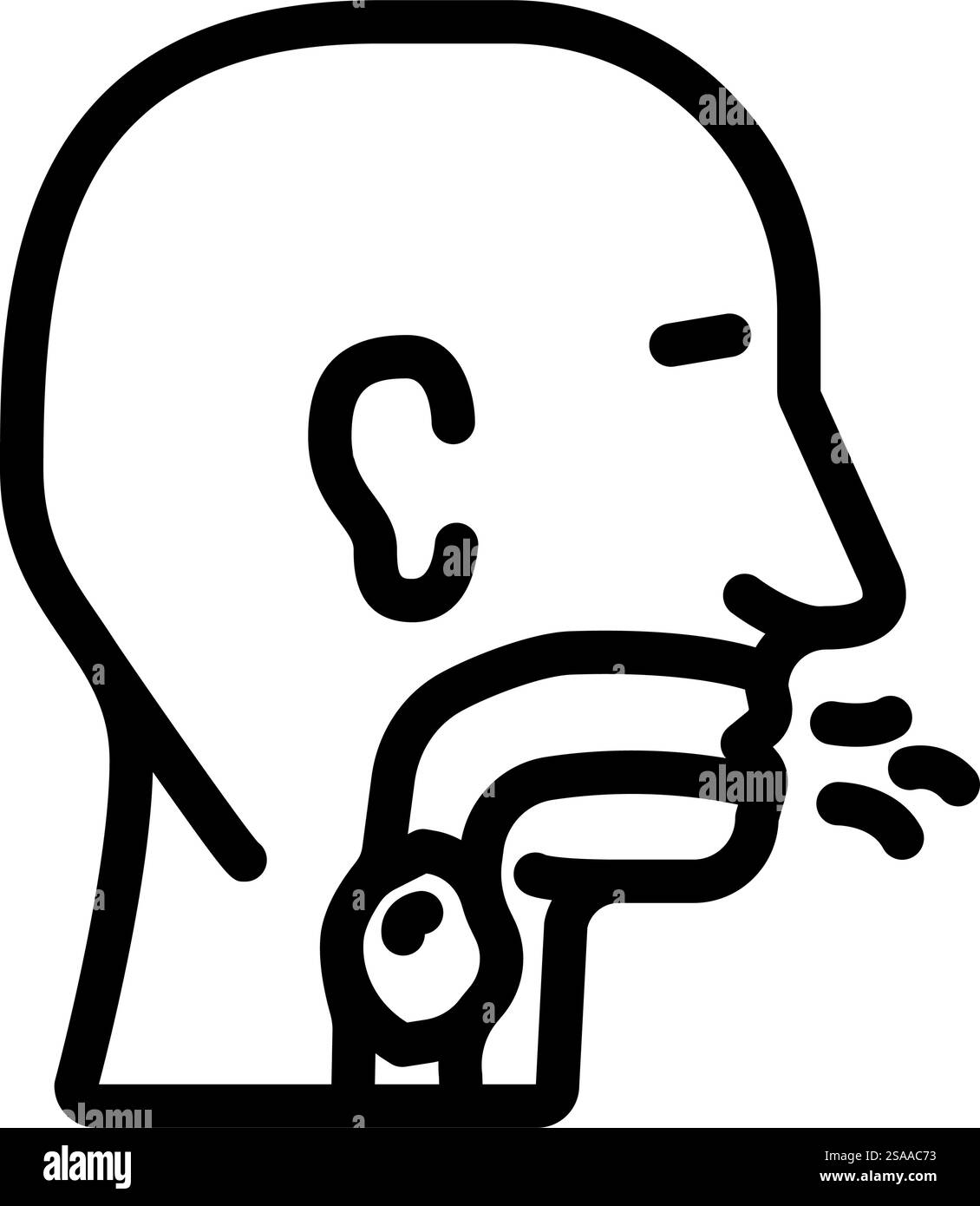 choking household injury accident line icon vector. choking household ...