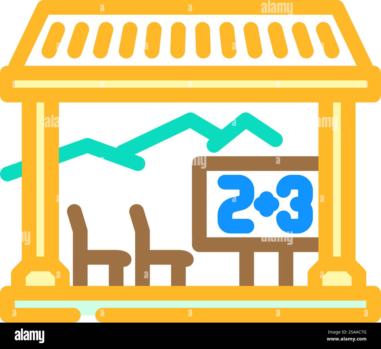 exterior school building color icon vector. exterior school building ...