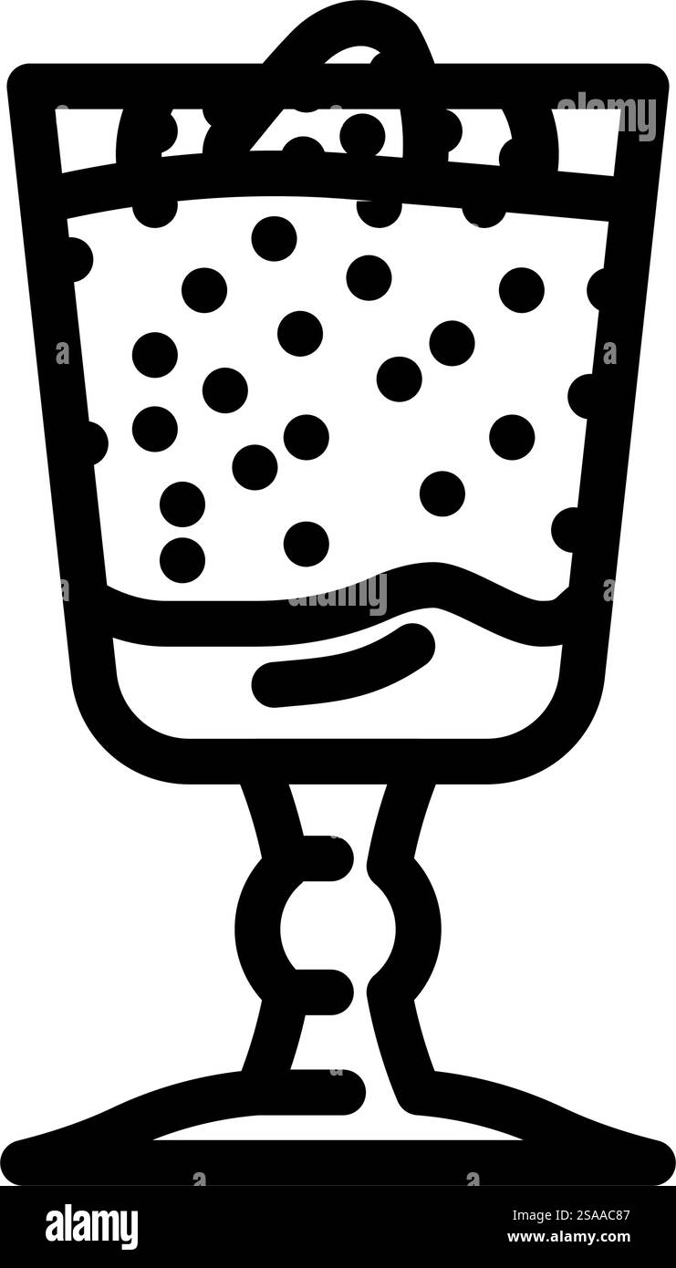 chia pudding raw foodist line icon vector. chia pudding raw foodist ...