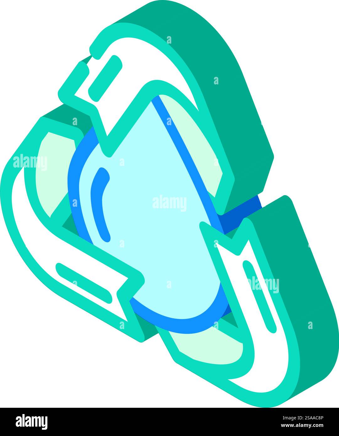 recycling water saving isometric icon vector. recycling water saving ...