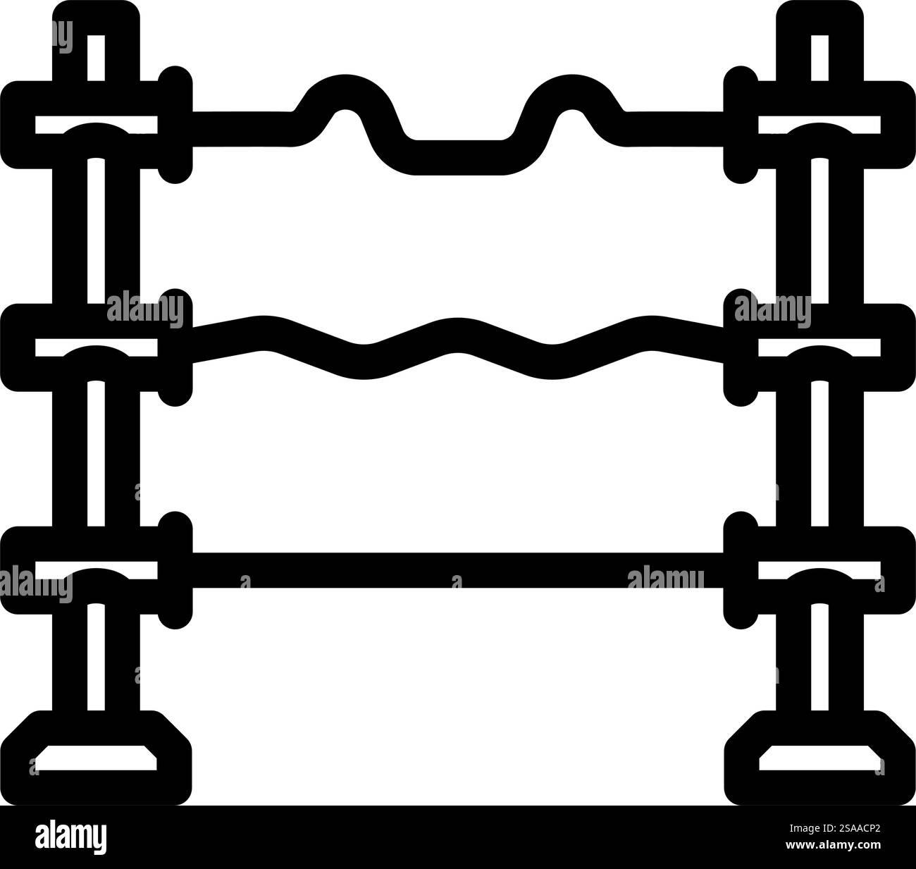 barbell fitness tool line icon vector. barbell fitness tool sign ...