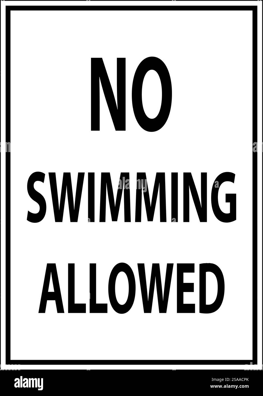 Swimming Prohibited Sign, No Swimming Allowed Stock Vector Image & Art ...