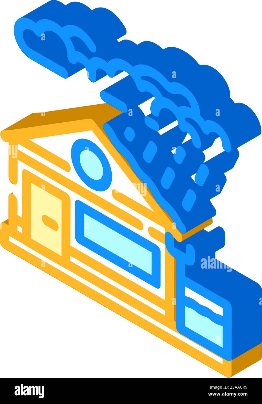 rainwater harvesting green building isometric icon vector. rainwater ...