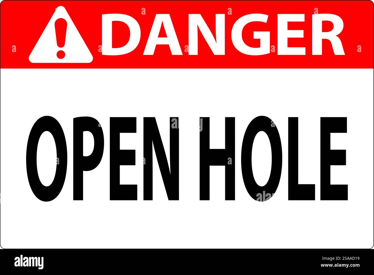Danger Sign Open Holes Stock Vector Image & Art - Alamy