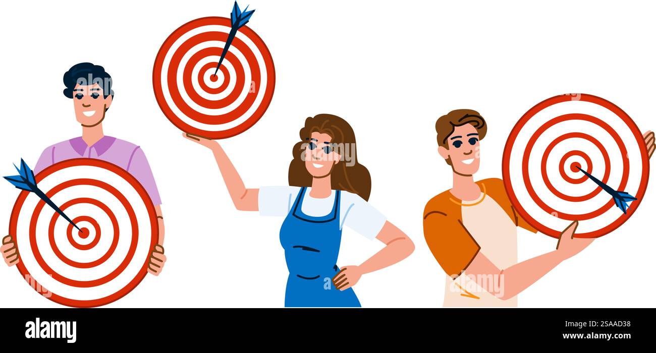 focus setting goals vector. motivation planning, strategy success ...