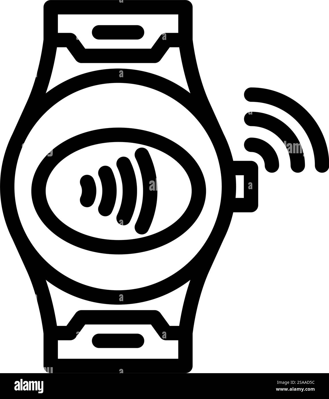 nfc smartwatch technology line icon vector. nfc smartwatch technology ...
