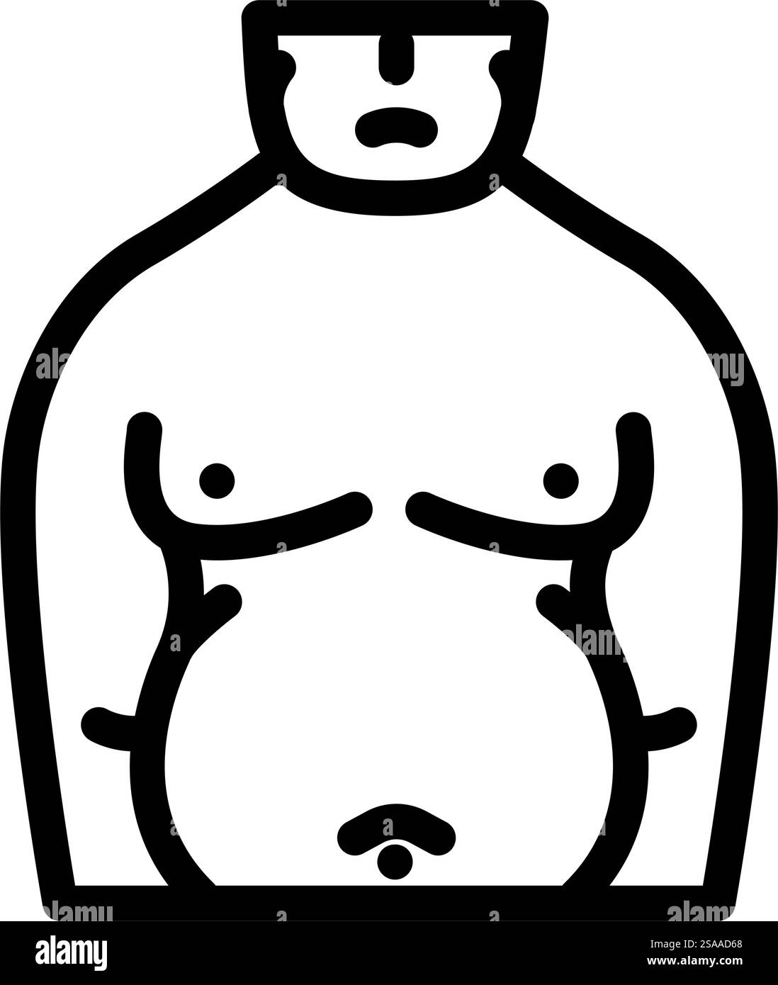 obesity man disease line icon vector. obesity man disease sign ...