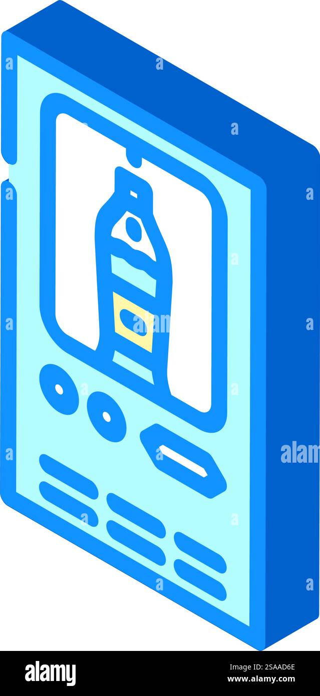 bottle refill station isometric icon vector. bottle refill station sign ...