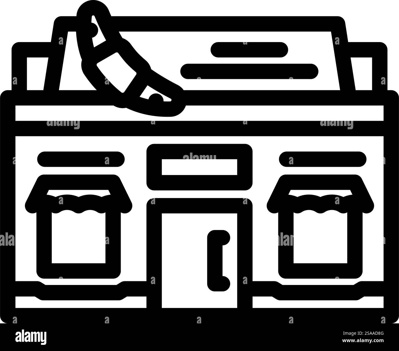 bakery shop line icon vector. bakery shop sign. isolated contour symbol ...