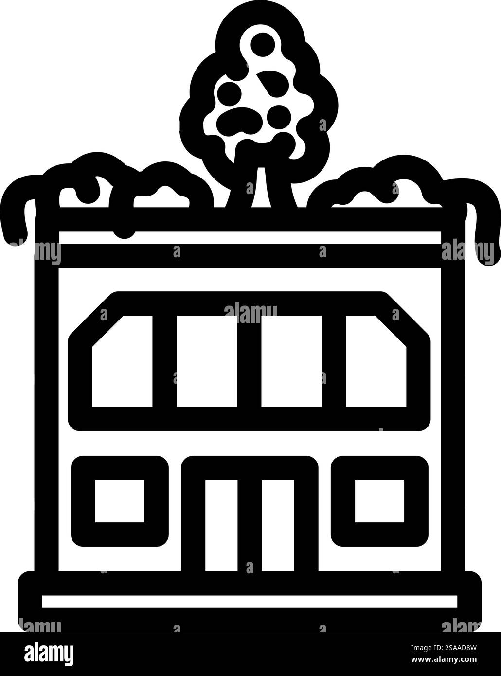 roof green building line icon vector. roof green building sign ...