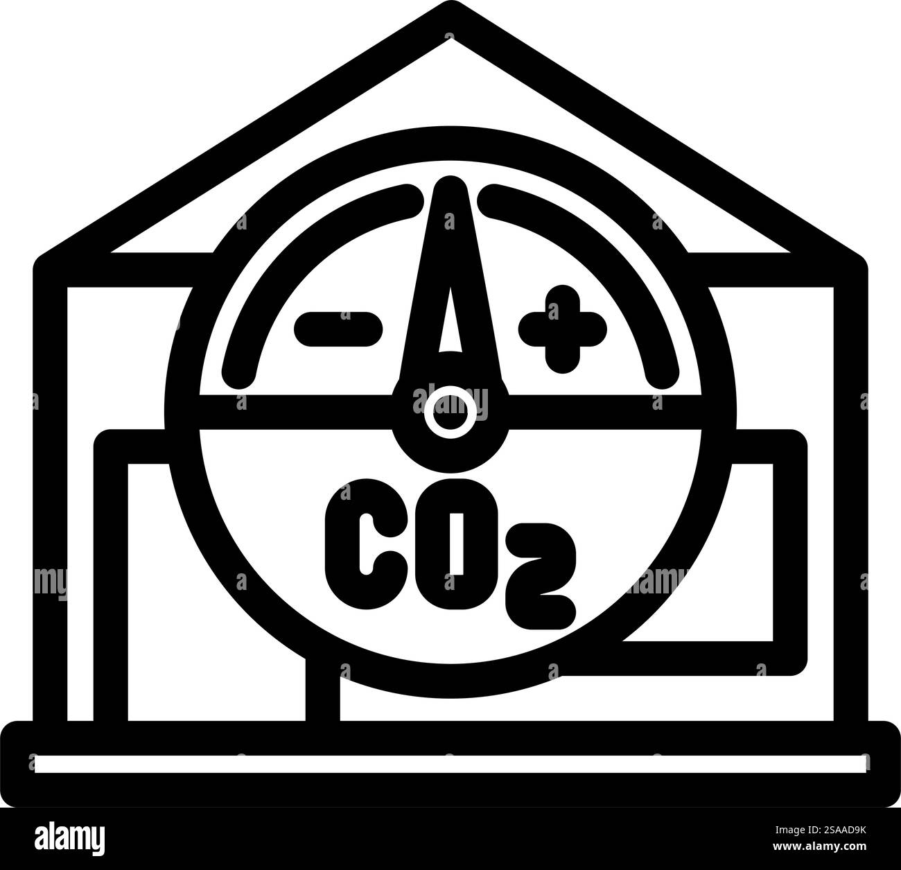 net zero energy building green line icon vector. net zero energy ...