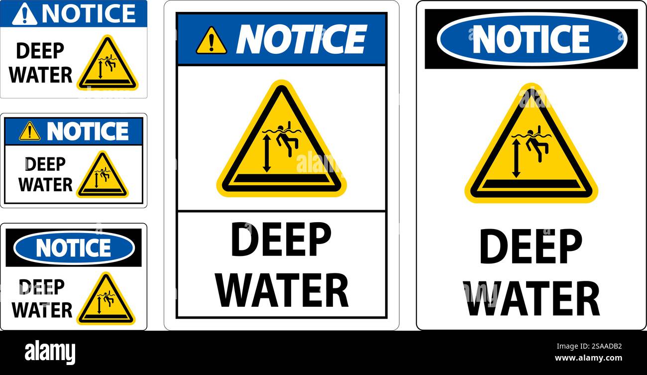 Deep water safety alert Stock Vector Images - Alamy