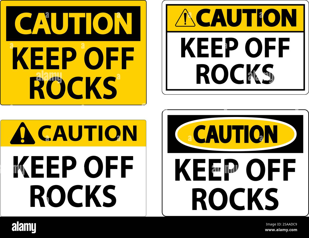 Keep off the rocks sign Cut Out Stock Images & Pictures - Alamy