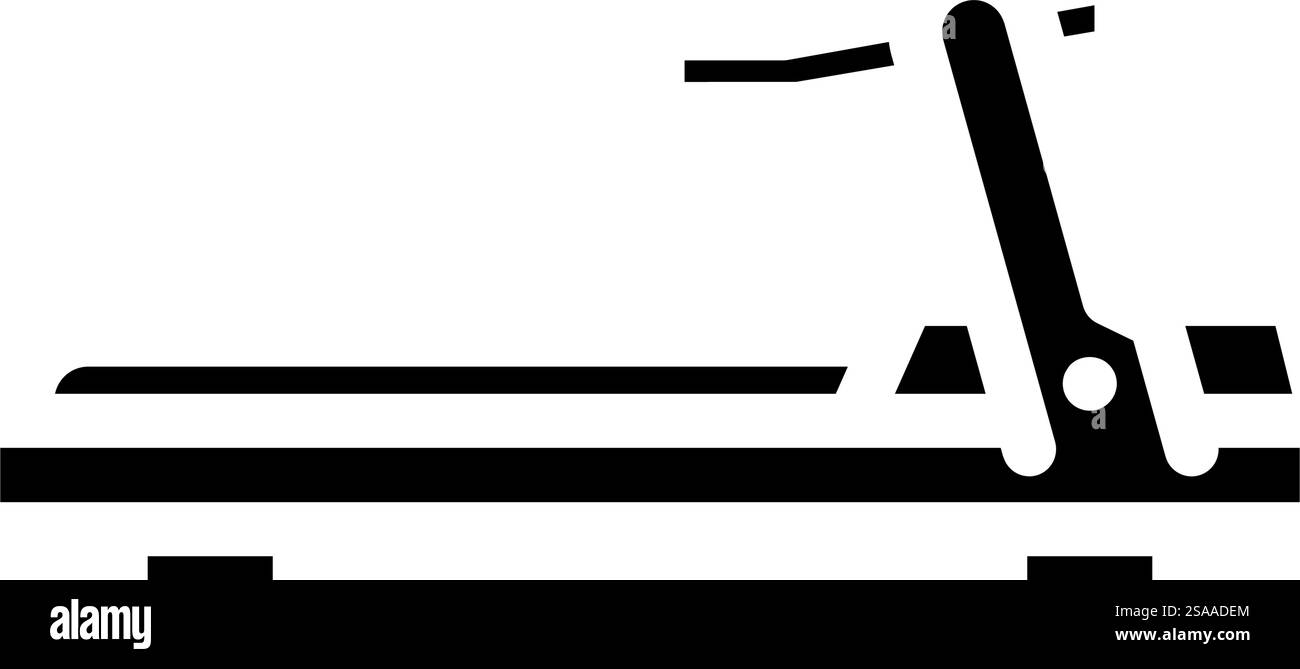 treadmill fitness tool glyph icon vector. treadmill fitness tool sign ...
