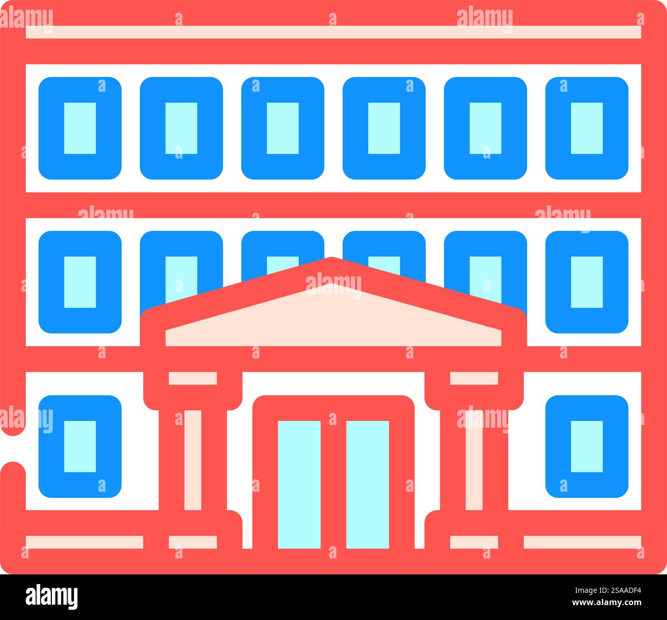 School hallway exit Stock Vector Images - Alamy