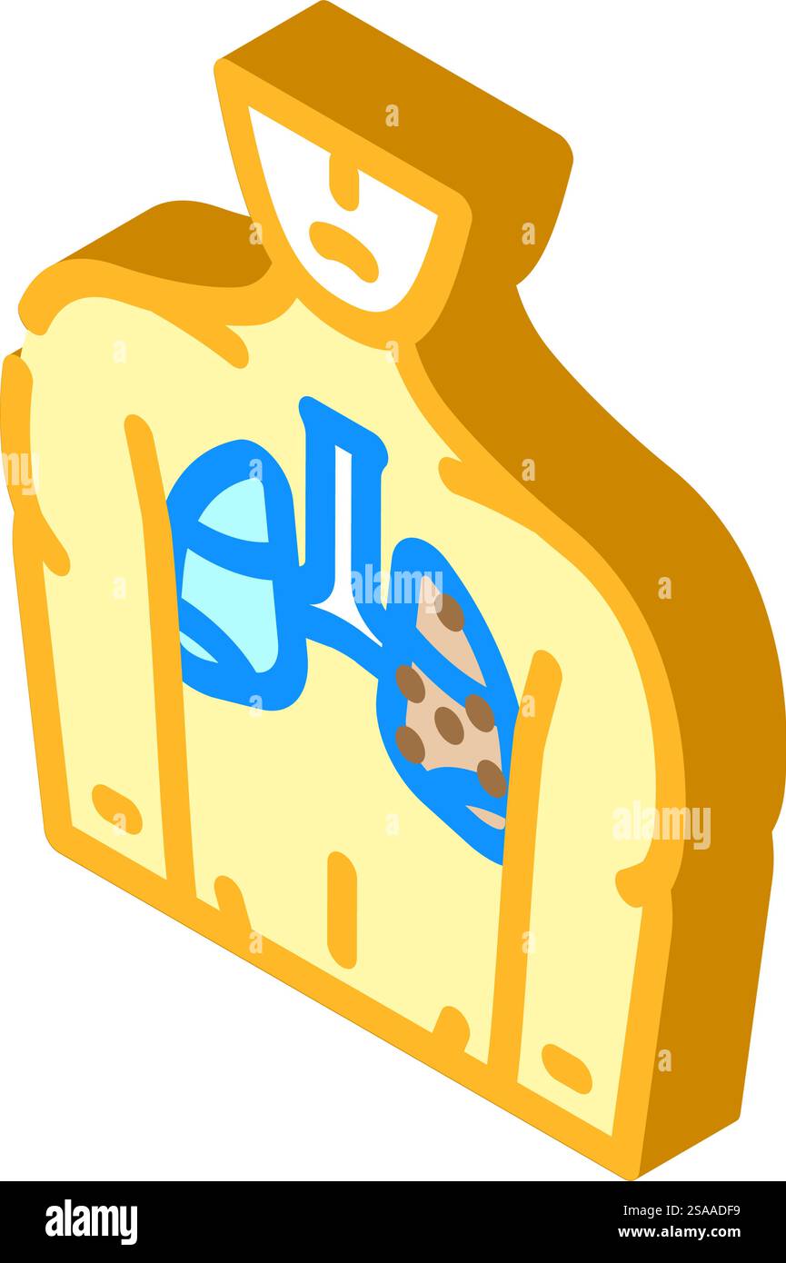 chronic obstructive pulmonary disease isometric icon vector. chronic ...