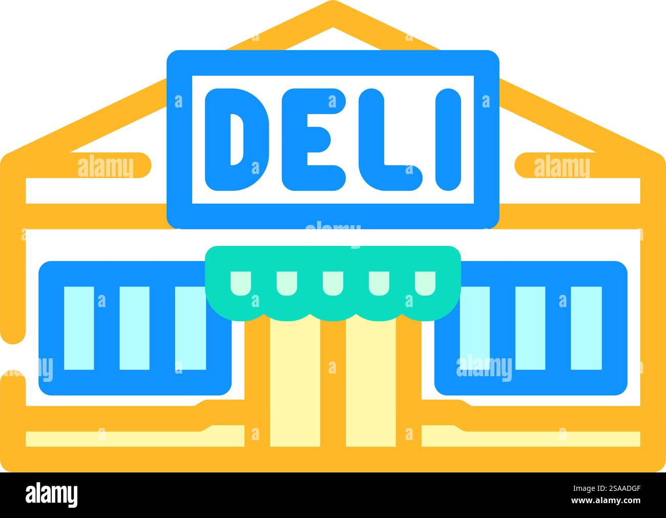 commissary shop color icon vector. commissary shop sign. isolated ...