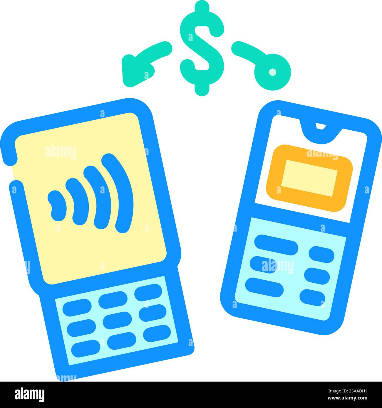 wireless data transfer color icon vector. wireless data transfer sign ...